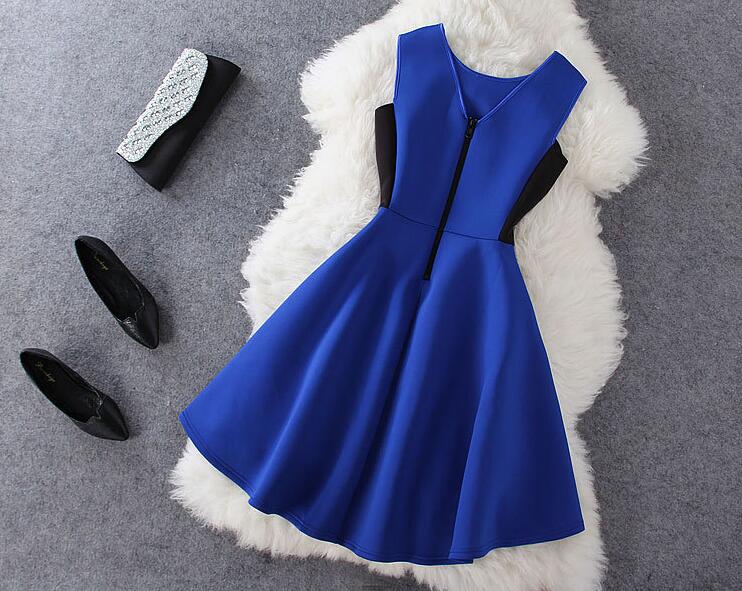 Pretty Royal Blue Short High Low V-back Summer Party Dresses In Stock ...