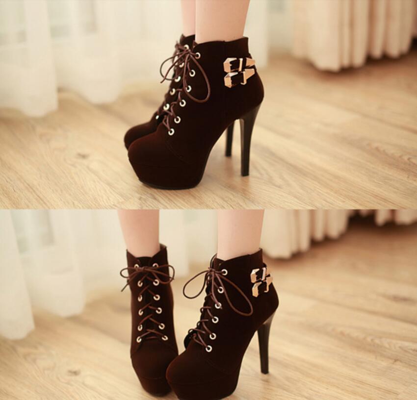 Charming Brown Autumn/winter Women High Heels, Style Women Shoes, High ...