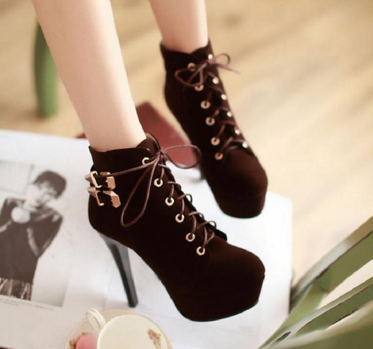 Charming Brown Autumn/winter Women High Heels, Style Women Shoes, High ...