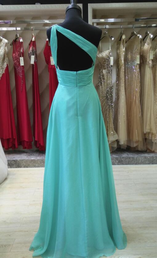 One Shoulder Blue Prom Dress 2018, Junior Party Dresses, Style Prom ...