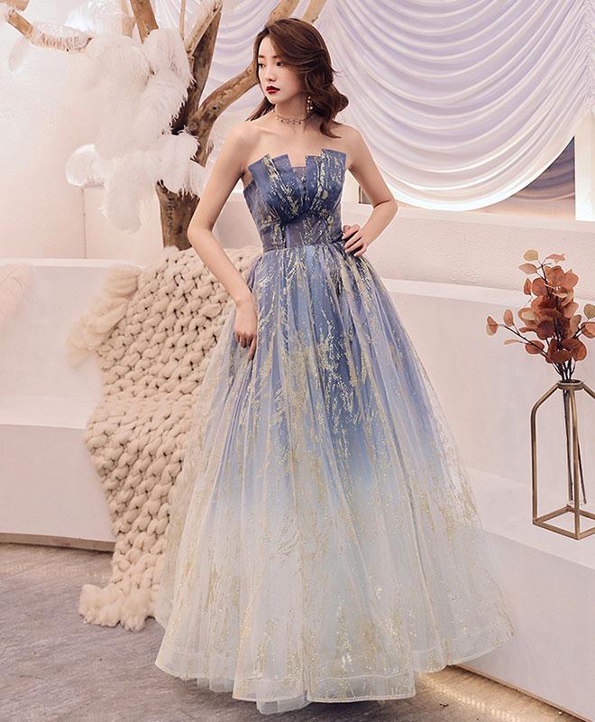 Beautiful Unique Style Tulle Long Party Dress, Long Formal Gowns 2019 ...