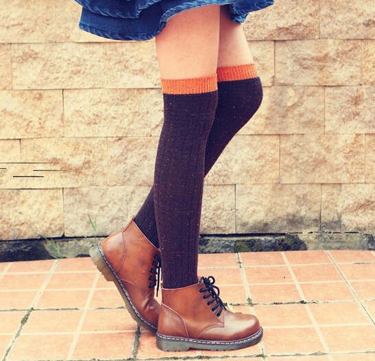 Long Wool Knit Chic Socks, Warm Socks, Pretty Super Cute Socks on Luulla