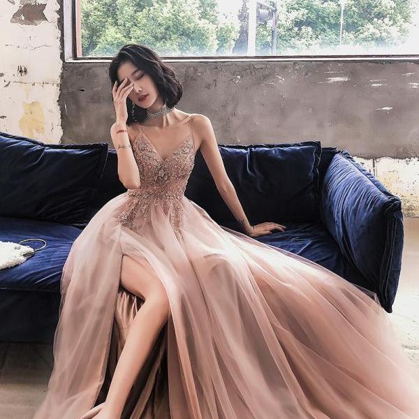 Dark Purple Satin Long Prom Dress, Prom Dress 2018, Formal Dresses 2018 ...
