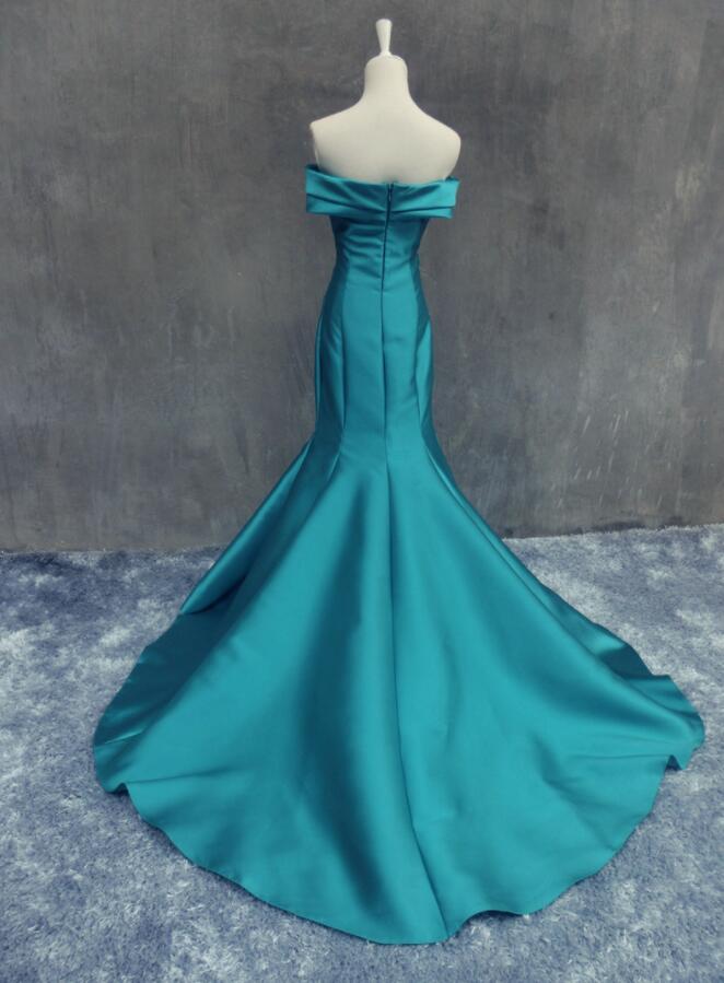Mermaid Pretty Satin Prom Dresses Sweetheart Neck Floor Length Prom ...