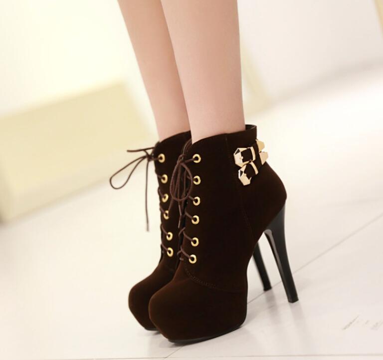 Charming Brown Autumn/winter Women High Heels, Style Women Shoes, High ...