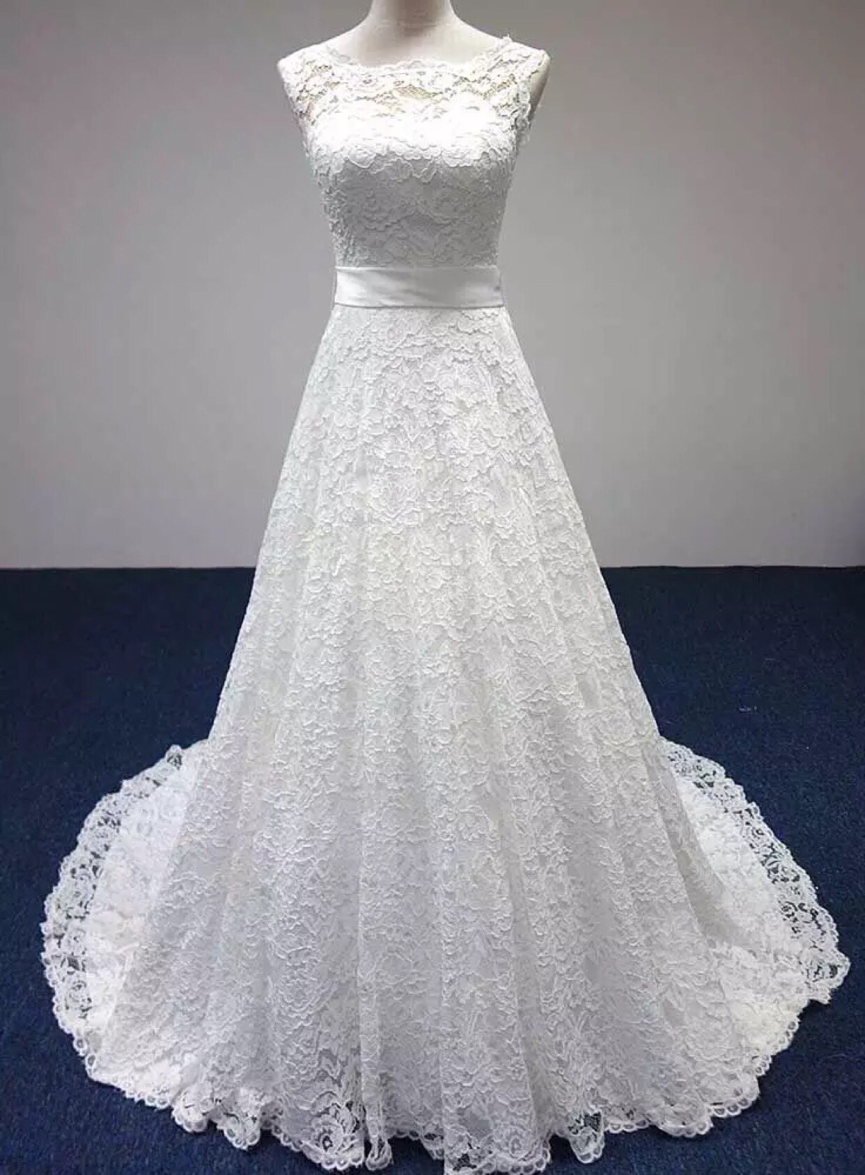 Beautiful Ivory Lace Simple Wedding Dress, Simple Bridal Gown on Luulla