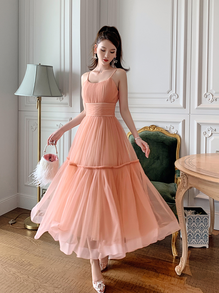 Beautiful Pink Straps Cute Layers Party Dresses Formal Dresses, Pink ...